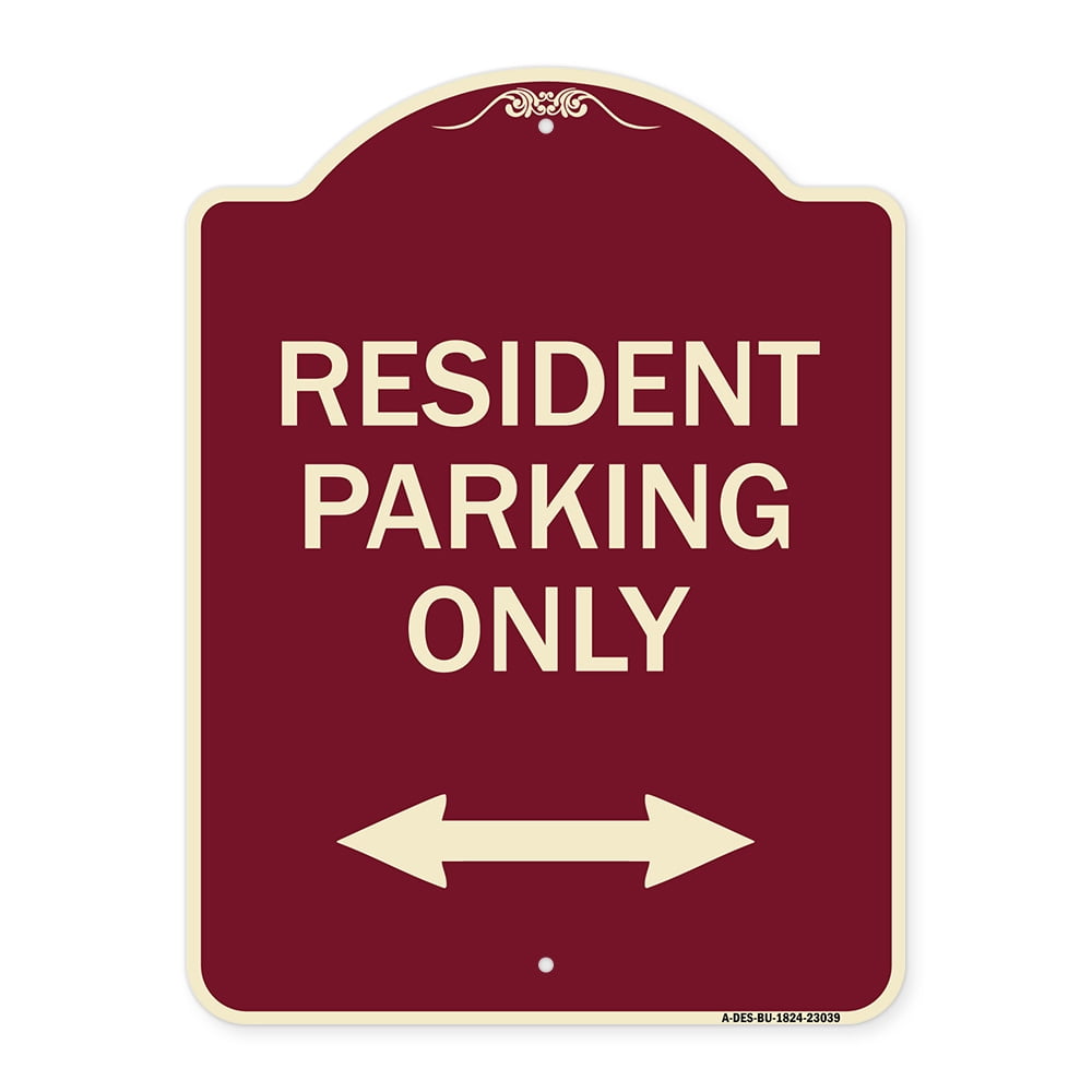 SignMission Designer Series Sign - Reserved Parking Sign Resident ...