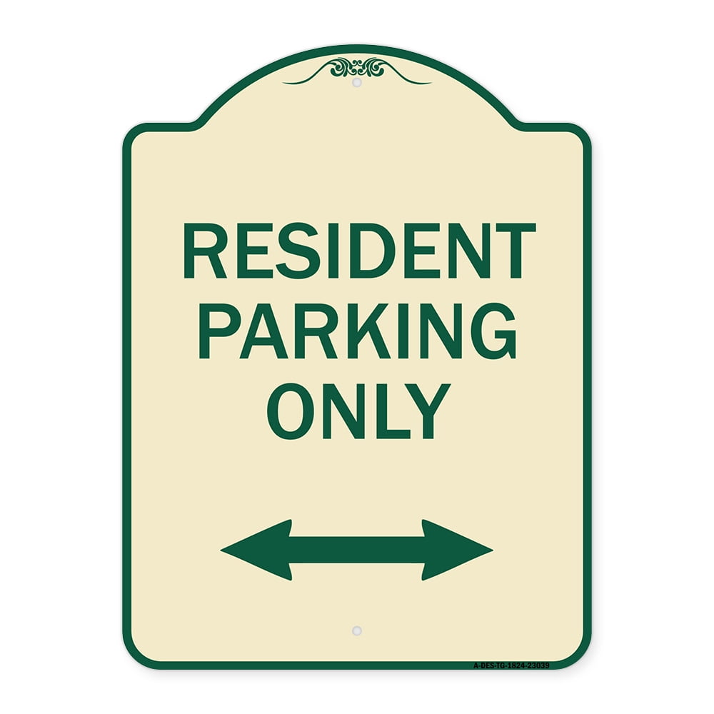SignMission Designer Series Sign - Reserved Parking Sign Resident ...