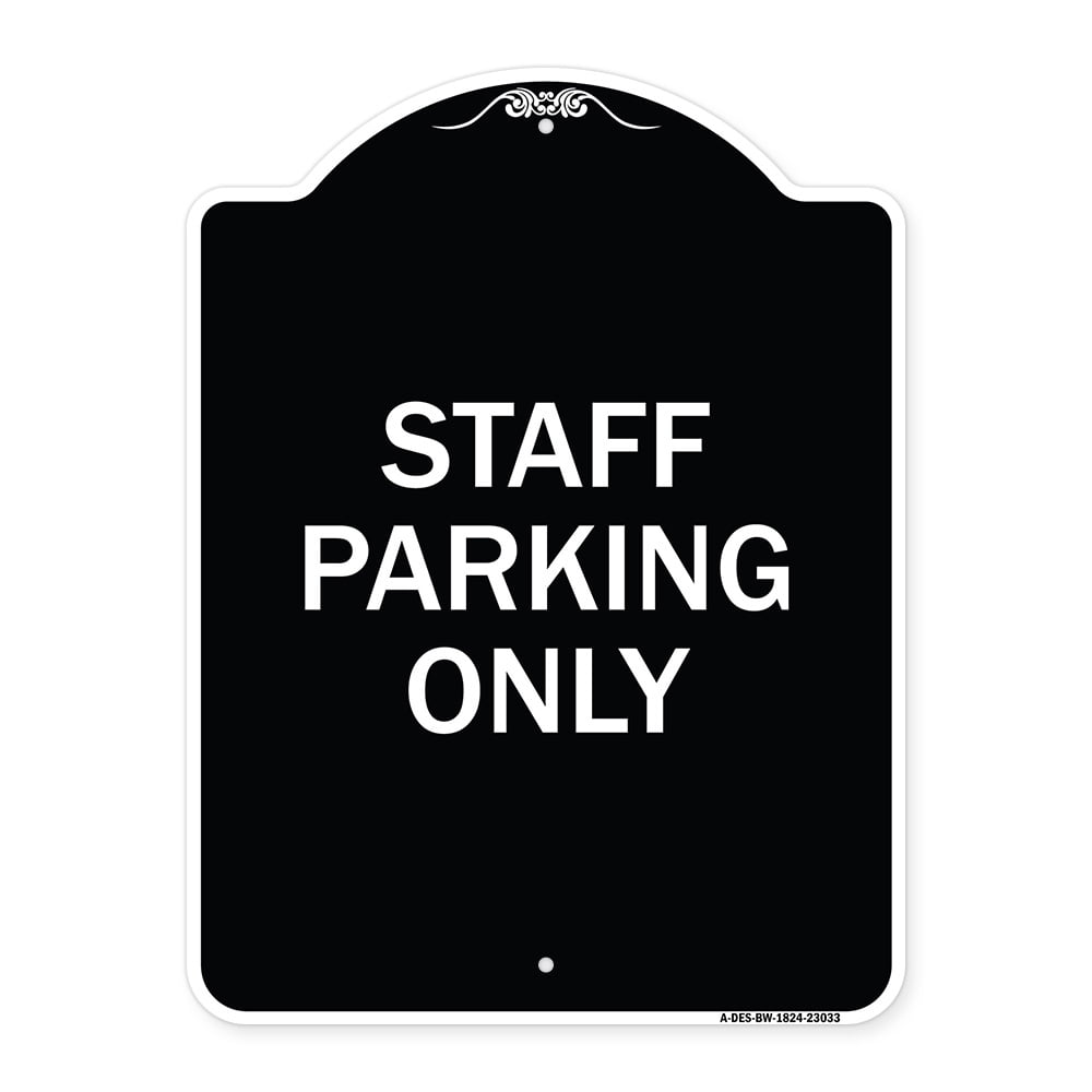 SignMission Designer Series Sign - Reserved Parking Sign Staff Parking ...