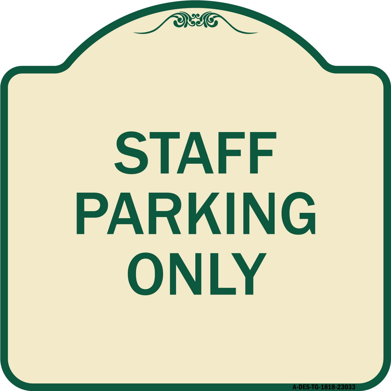 SignMission Designer Series Sign - Reserved Parking Sign Staff Parking ...