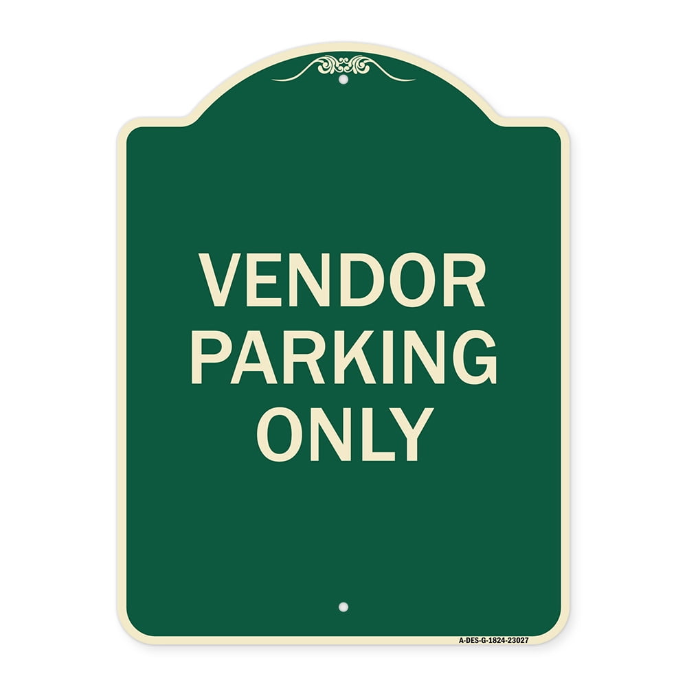 SignMission Designer Series Sign - Reserved Parking Sign Vendor Parking ...