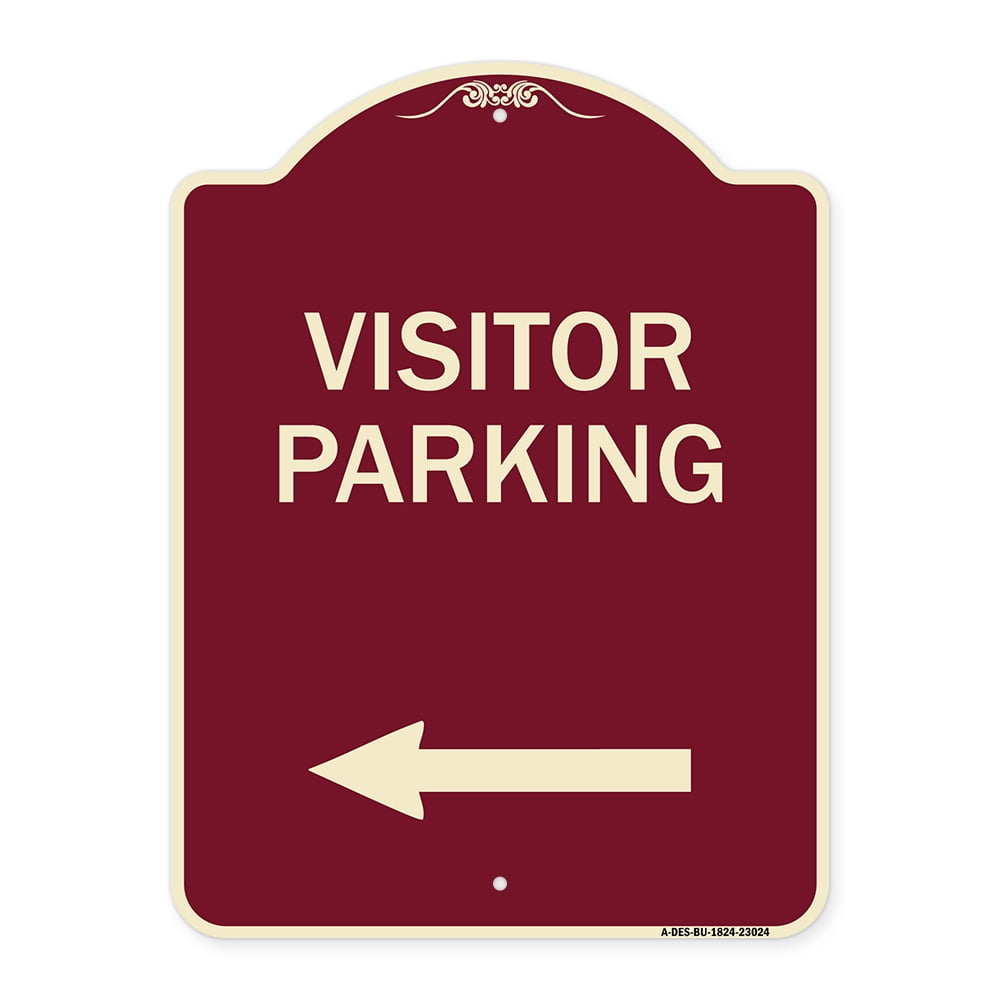 SignMission Designer Series Sign - Reserved Parking Sign Visitor ...