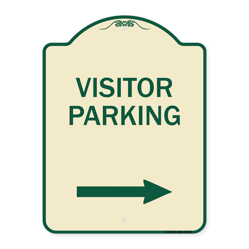 SignMission Designer Series Sign - Reserved Parking Sign Visitor ...