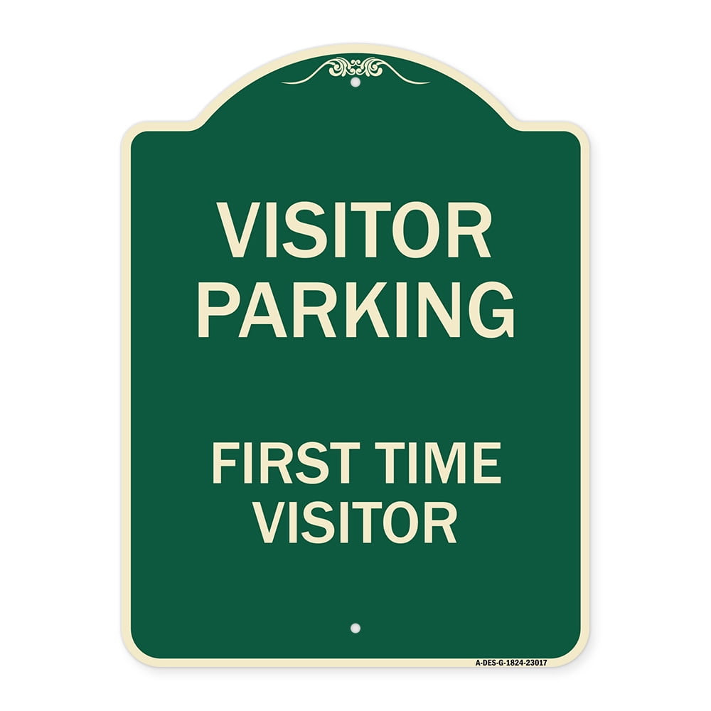 SignMission Designer Series Sign - Reserved Parking Sign Visitor ...