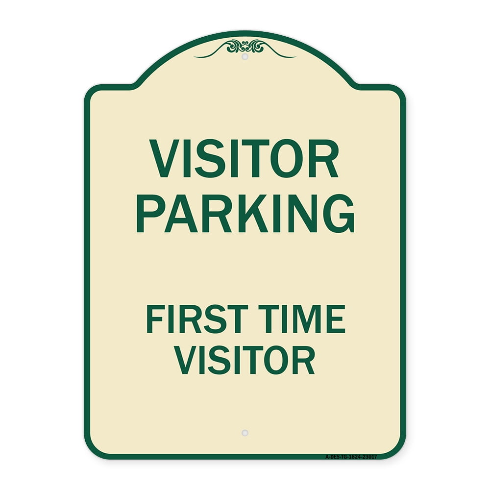 SignMission Designer Series Sign - Reserved Parking Sign Visitor ...