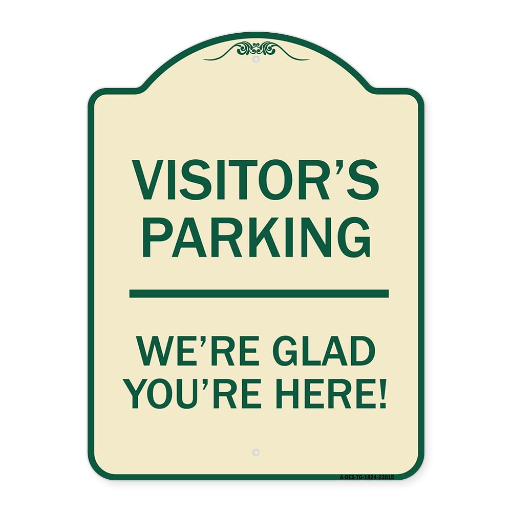 SignMission Designer Series Sign - Reserved Parking Sign Visitor ...