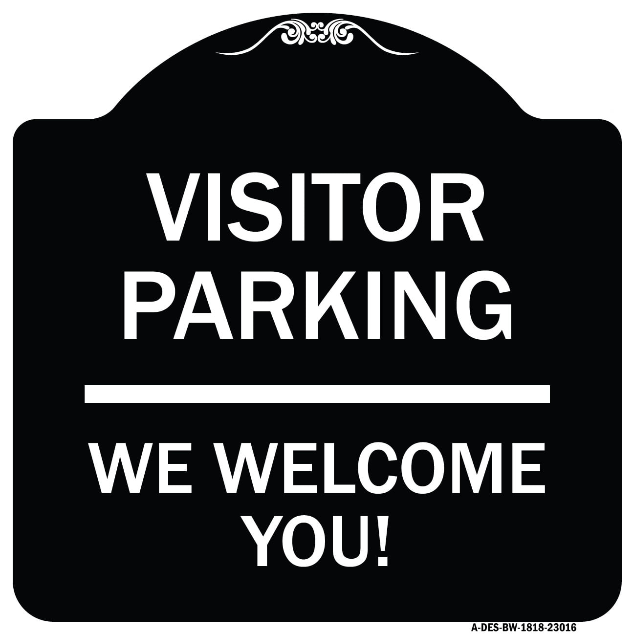 SignMission Designer Series Sign - Reserved Parking Sign Visitor ...