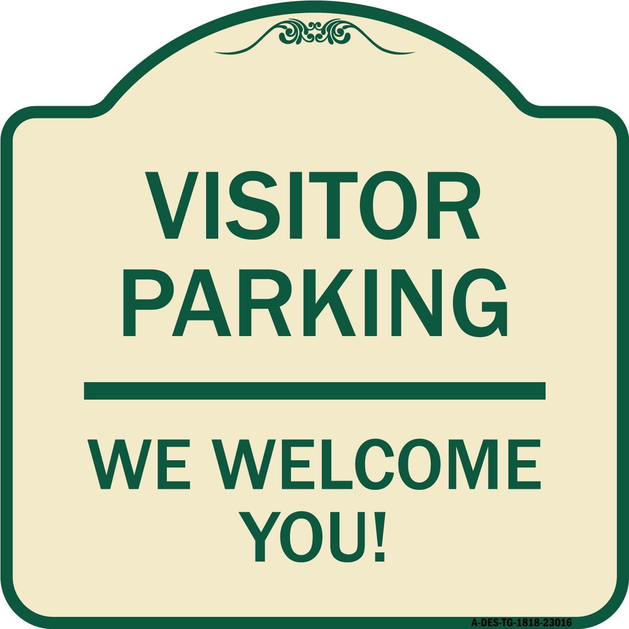 SignMission Designer Series Sign - Reserved Parking Sign Visitor ...
