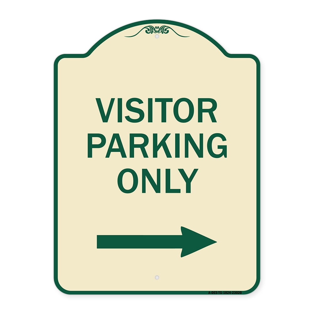 SignMission Designer Series Sign - Reserved Parking Sign Visitor ...