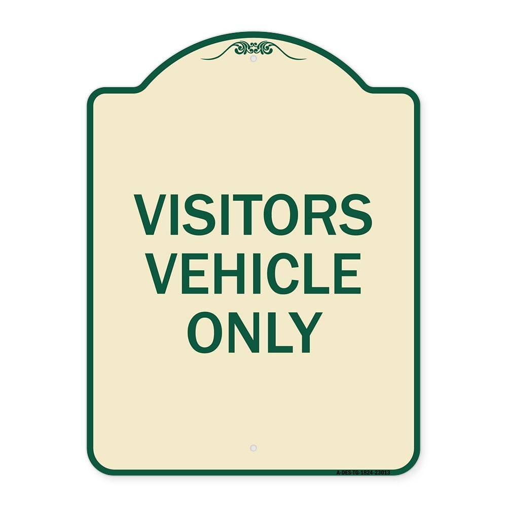SignMission Designer Series Sign - Reserved Parking Sign Visitor ...