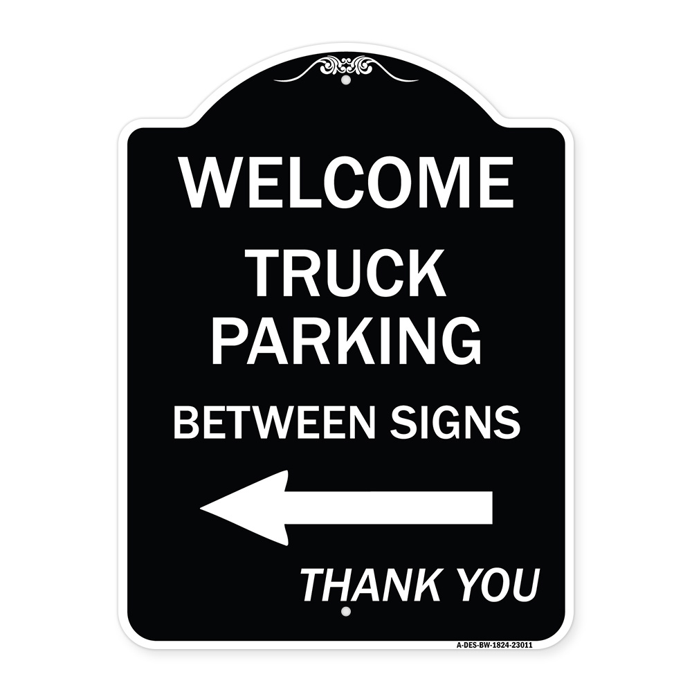 SignMission Designer Series Sign - Reserved Parking Sign Welcome Truck ...