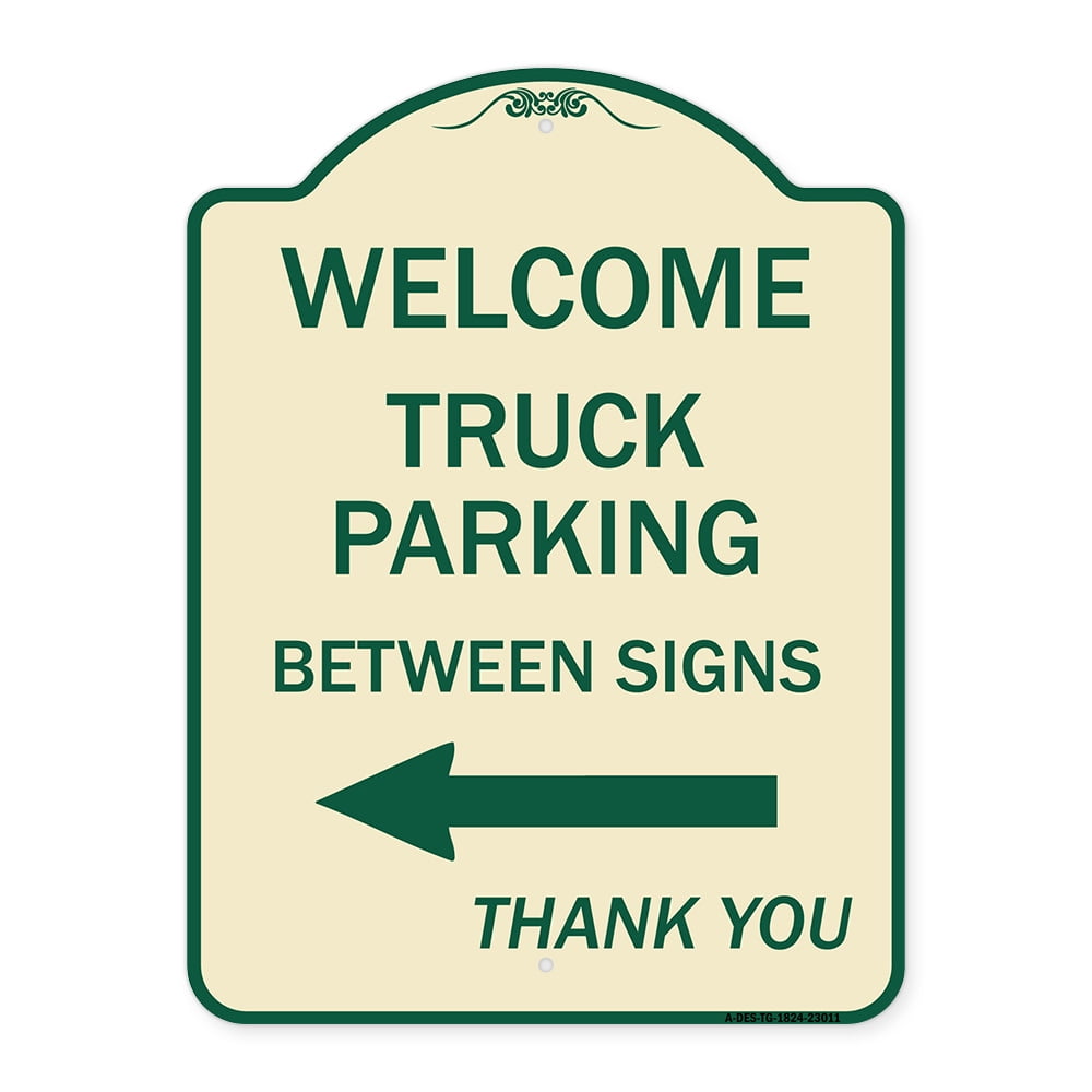SignMission Designer Series Sign - Reserved Parking Sign Welcome Truck ...