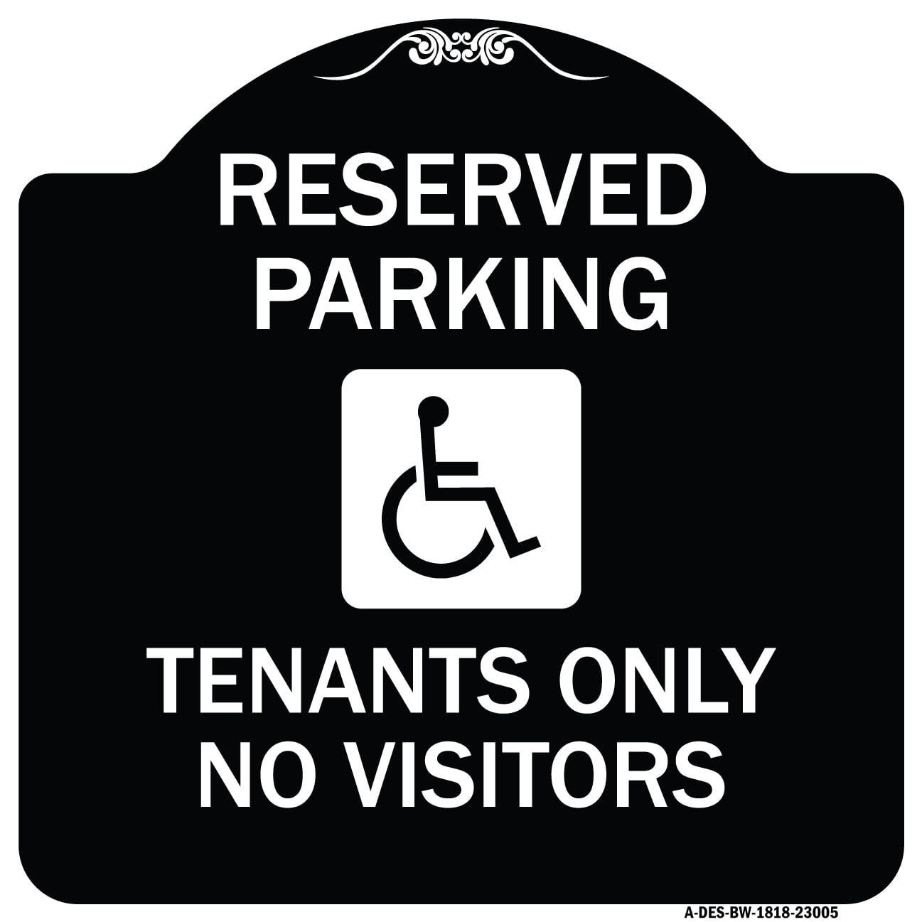 SignMission Designer Series Sign - Reserved Parking Tenants Only No ...