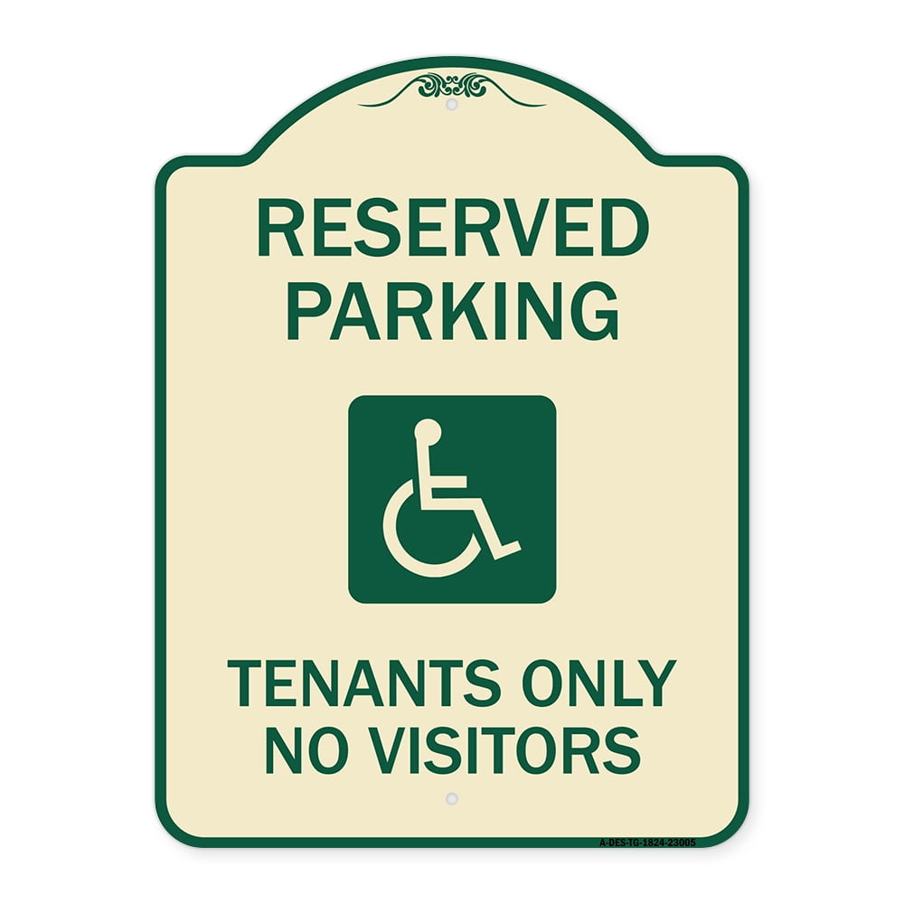 SignMission Designer Series Sign - Reserved Parking Tenants Only No ...