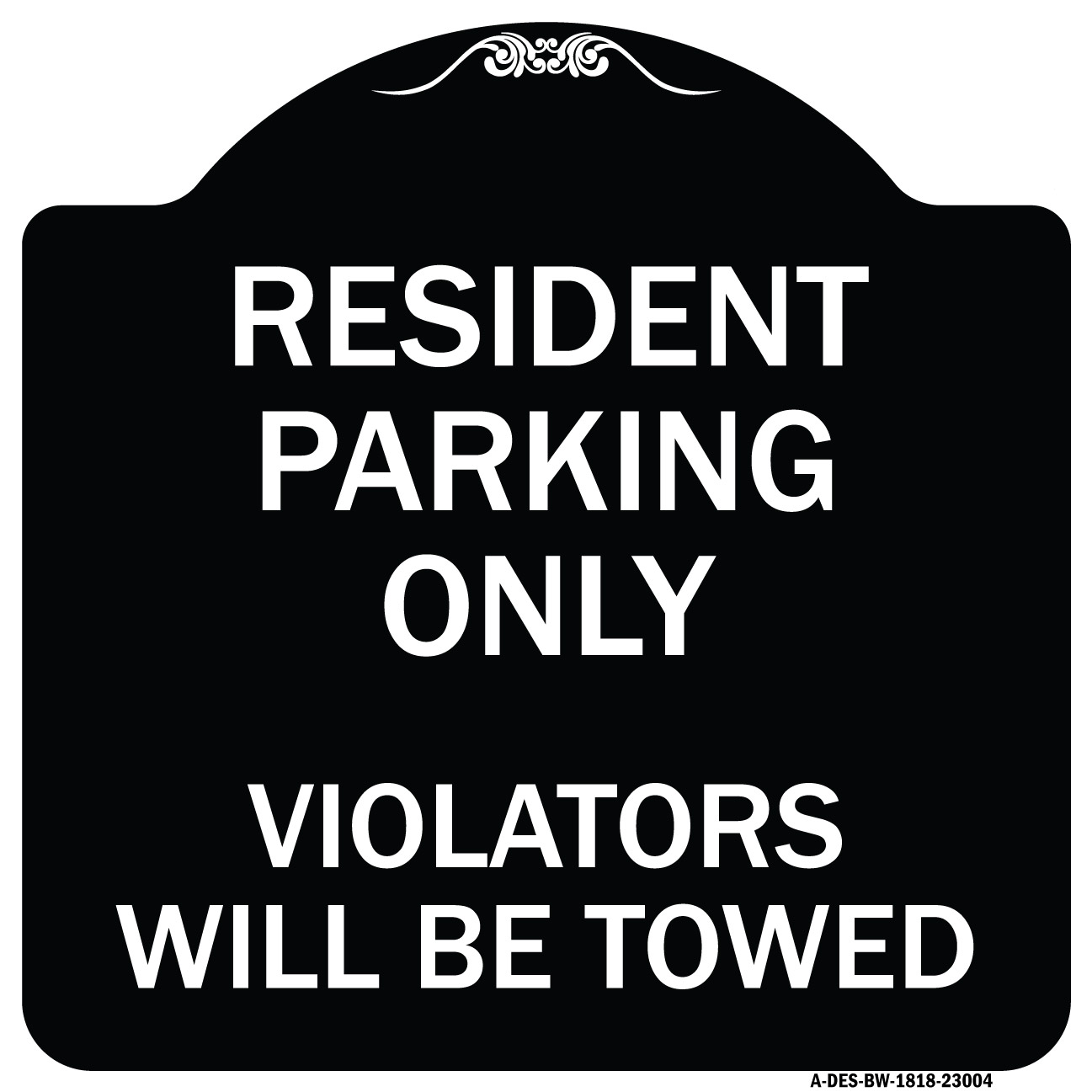 SignMission Designer Series Sign - Reserved Parking Towing Sign ...