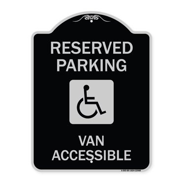 SignMission Designer Series Sign - Reserved Parking - Disabled Permit ...
