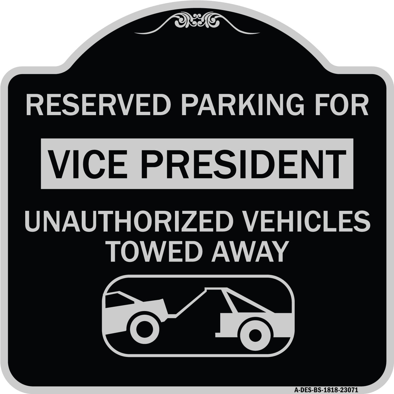 SignMission Designer Series Sign - Reserved Parking for Vice President ...
