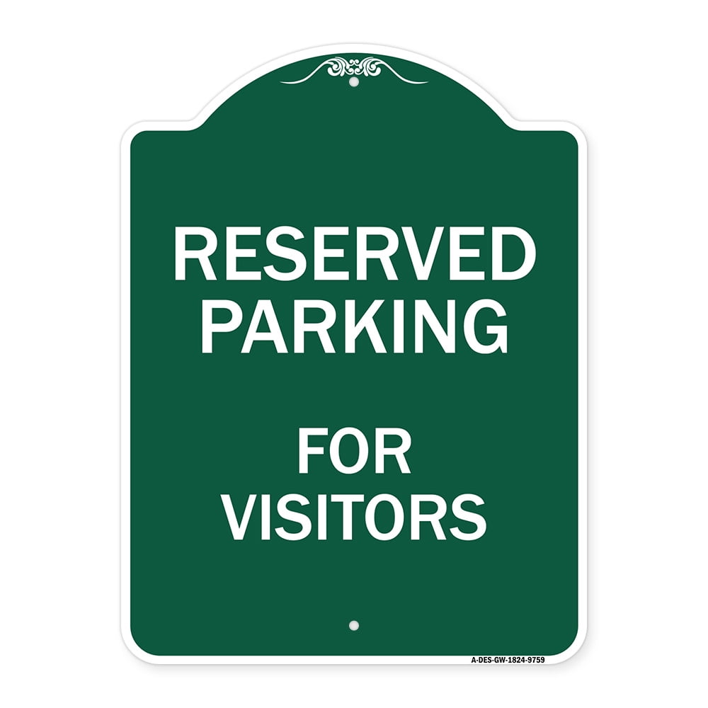 SignMission Designer Series Sign - Reserved Parking For Visitors ...