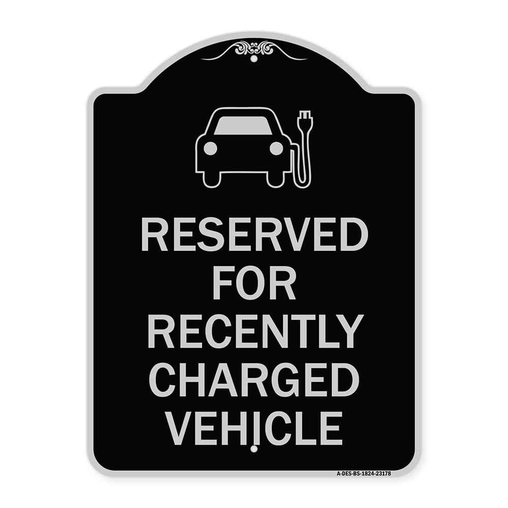 SignMission Designer Series Sign - Reserved for Recently Charged ...