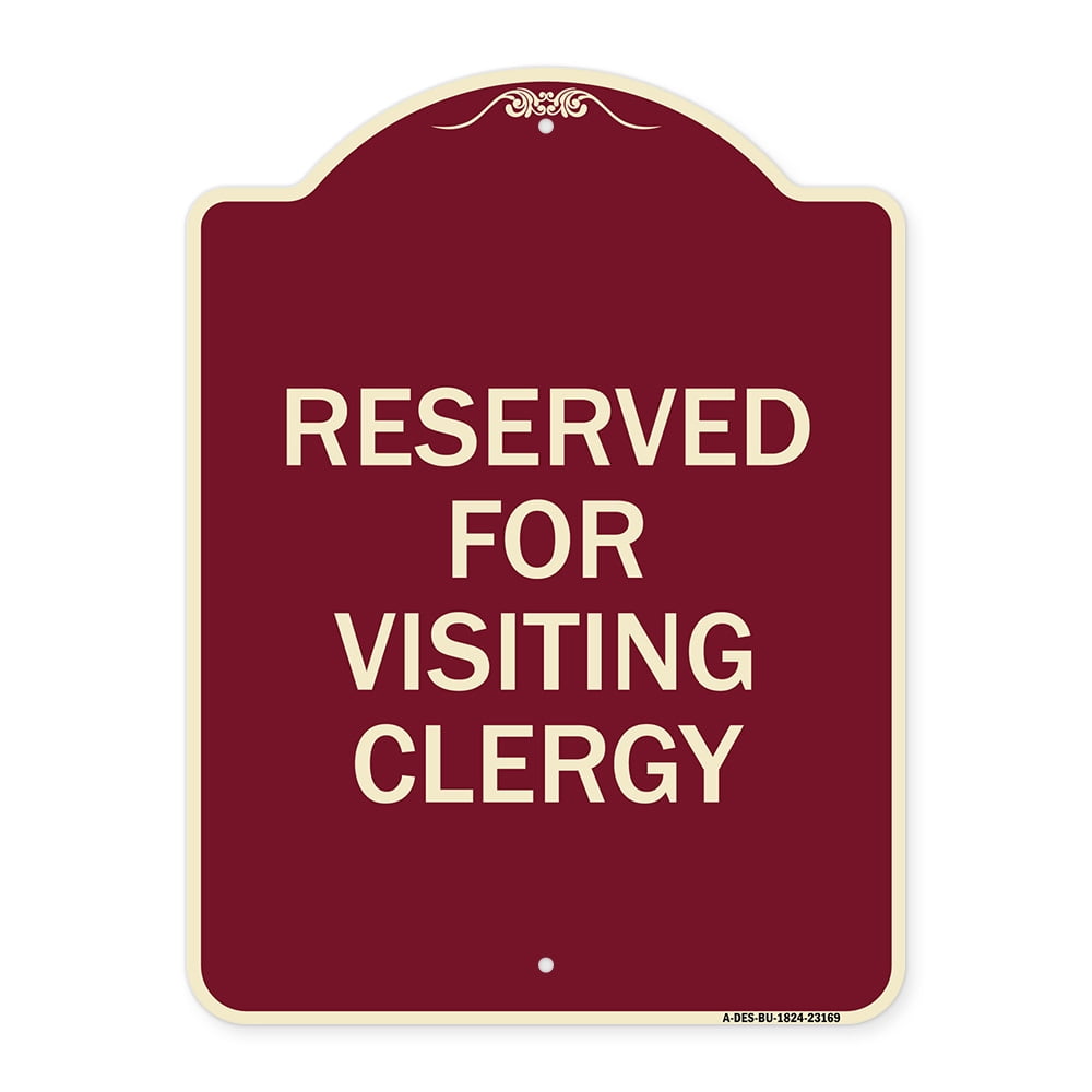 SignMission Designer Series Sign - Reserved for Visiting Clergy ...