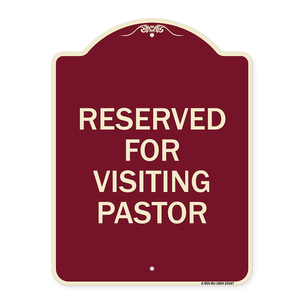 SignMission Designer Series Sign - Reserved for Visiting Pastor ...