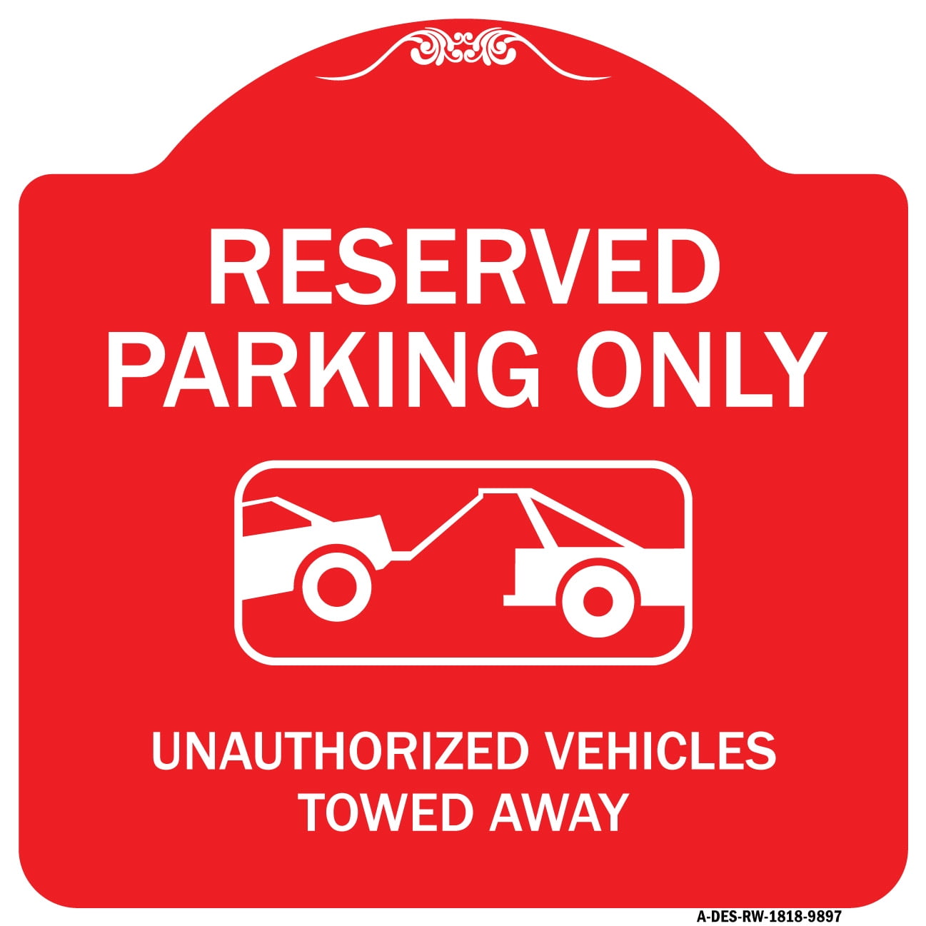 SignMission Designer Series Sign - Resident Parking Only Unauthorized ...
