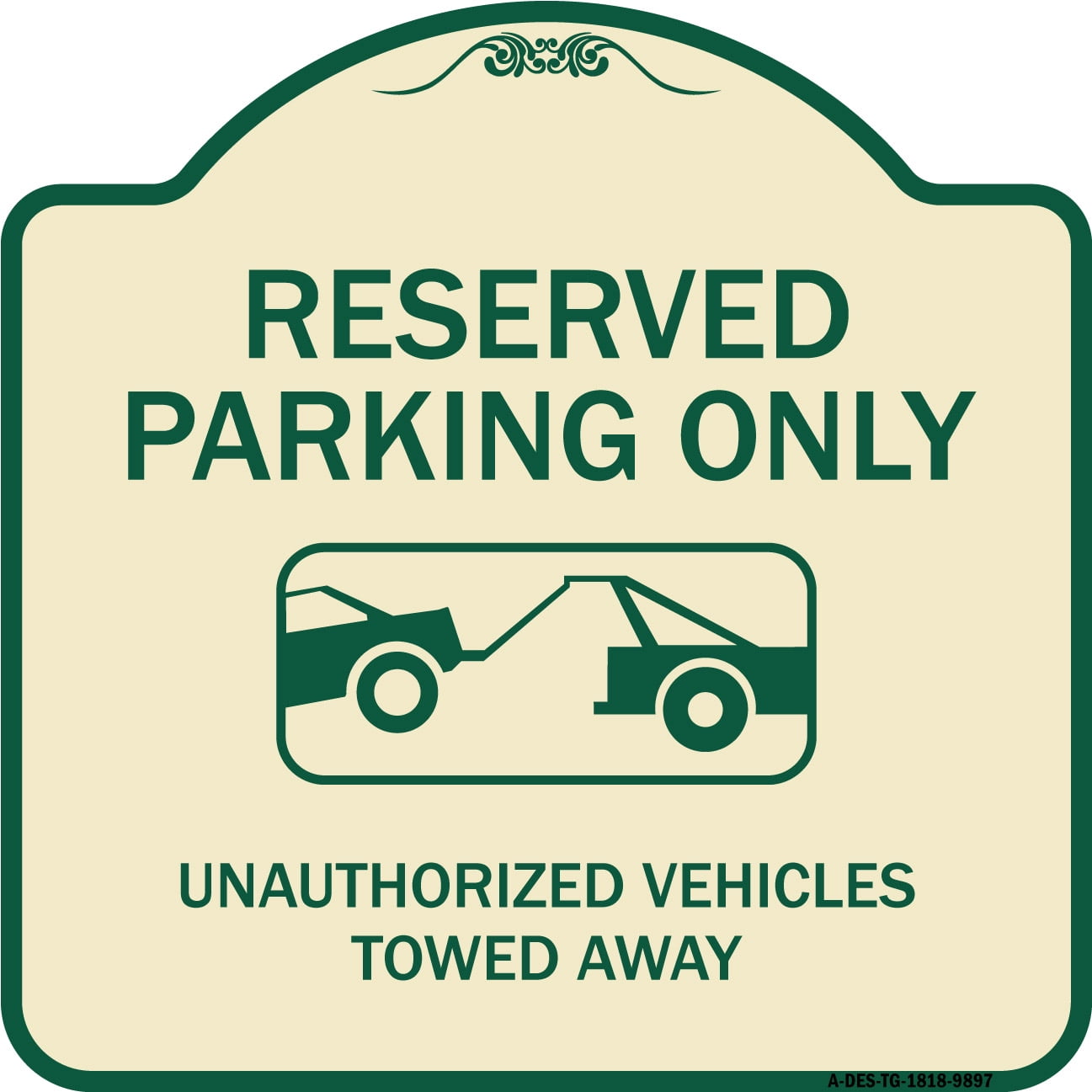 SignMission Designer Series Sign - Resident Parking Only Unauthorized ...