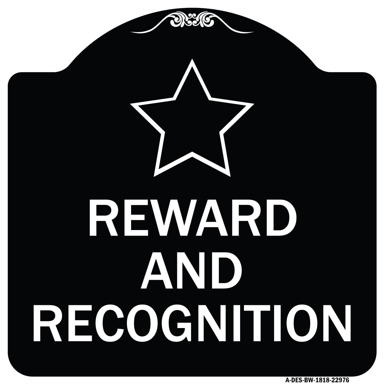 SignMission Designer Series Sign - Reward and Recognition | Black ...