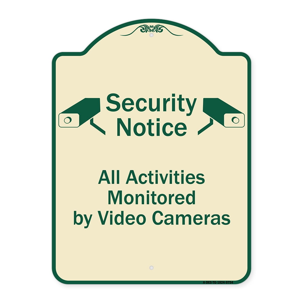 SignMission Designer Series Sign - Security Notice All Activities ...