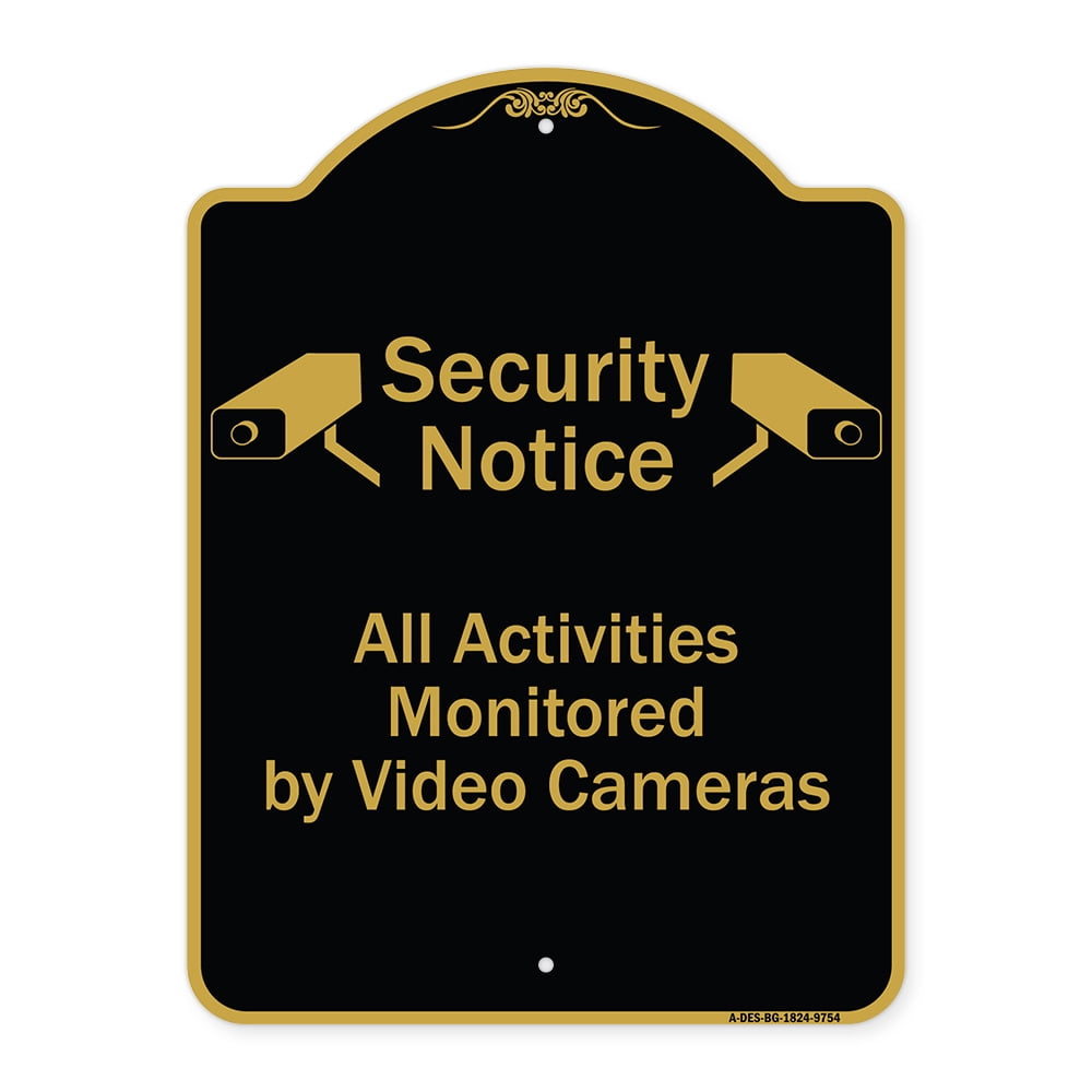 SignMission Designer Series Sign - Security Notice All Activities ...