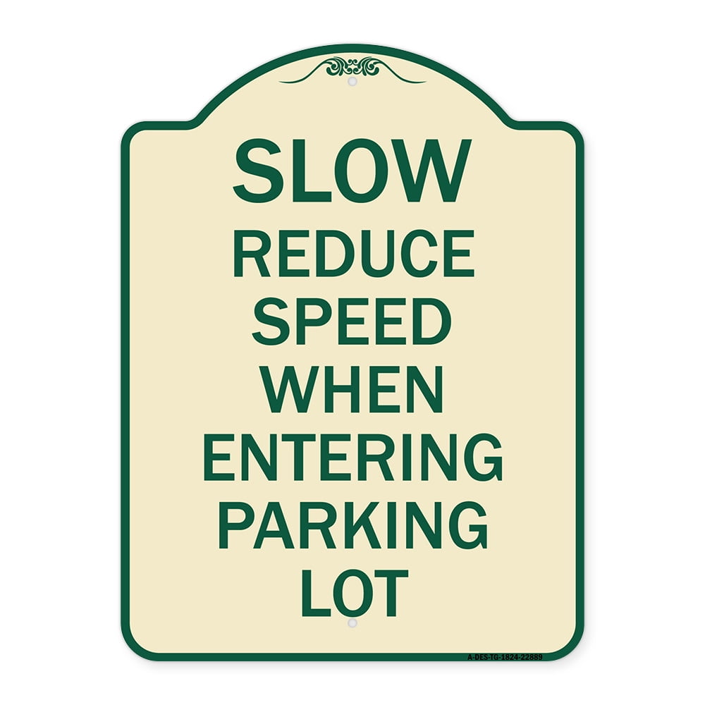SignMission Designer Series Sign - Slow - Reduce Speed When Entering ...