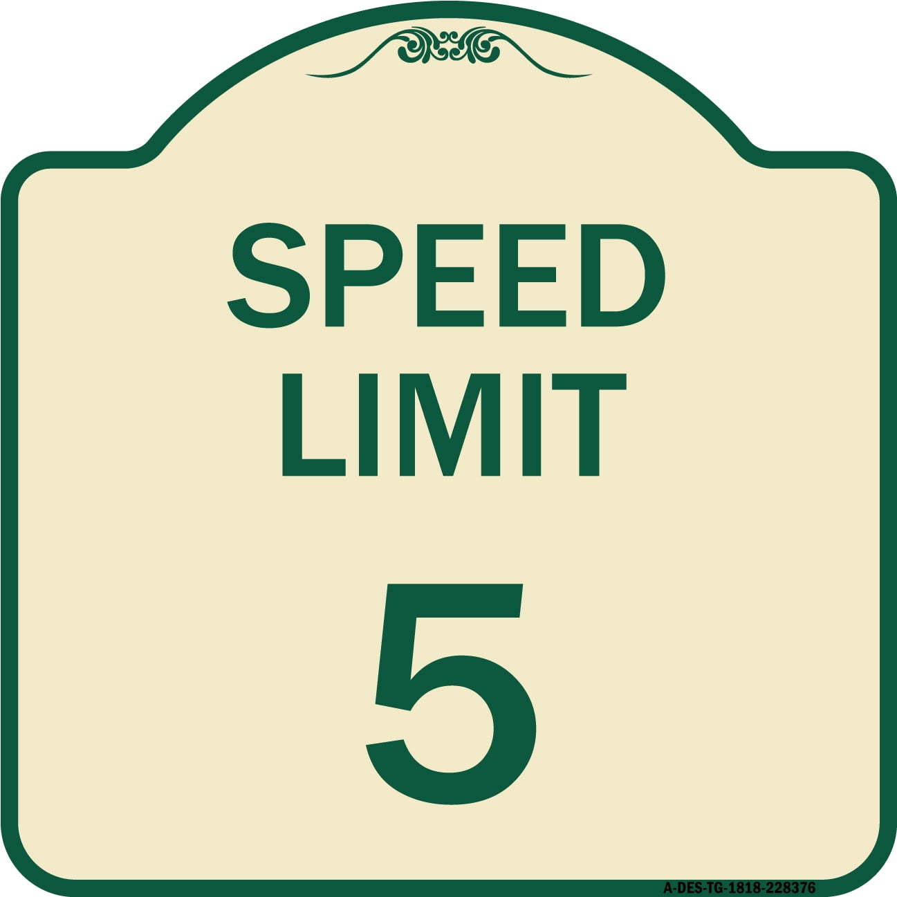 SignMission Designer Series Sign - Speed Regulation Sign Speed Limit 5 ...