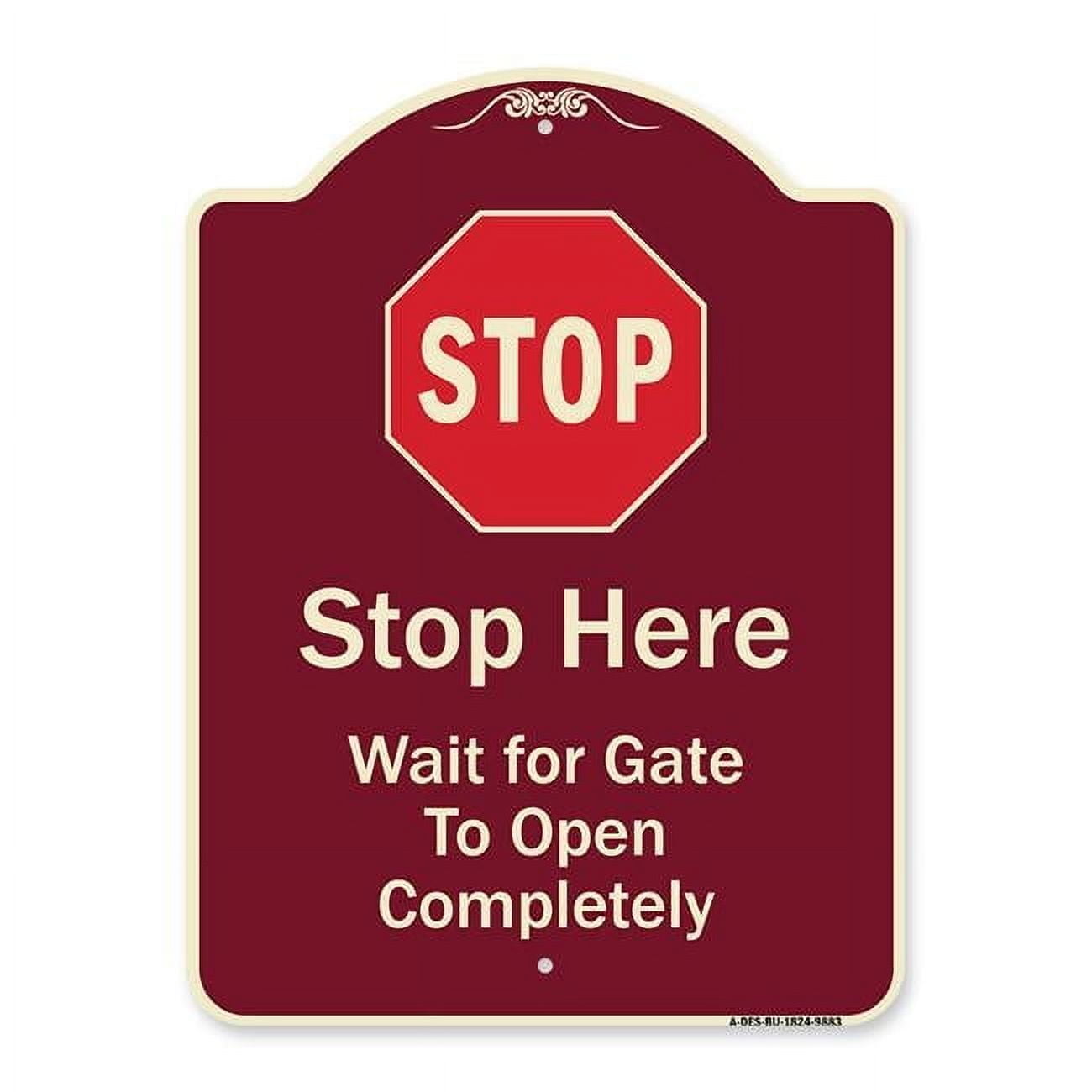 SignMission A-DES-BU-1824-9883 18 x 24 in. Designer Series Sign - Stop ...