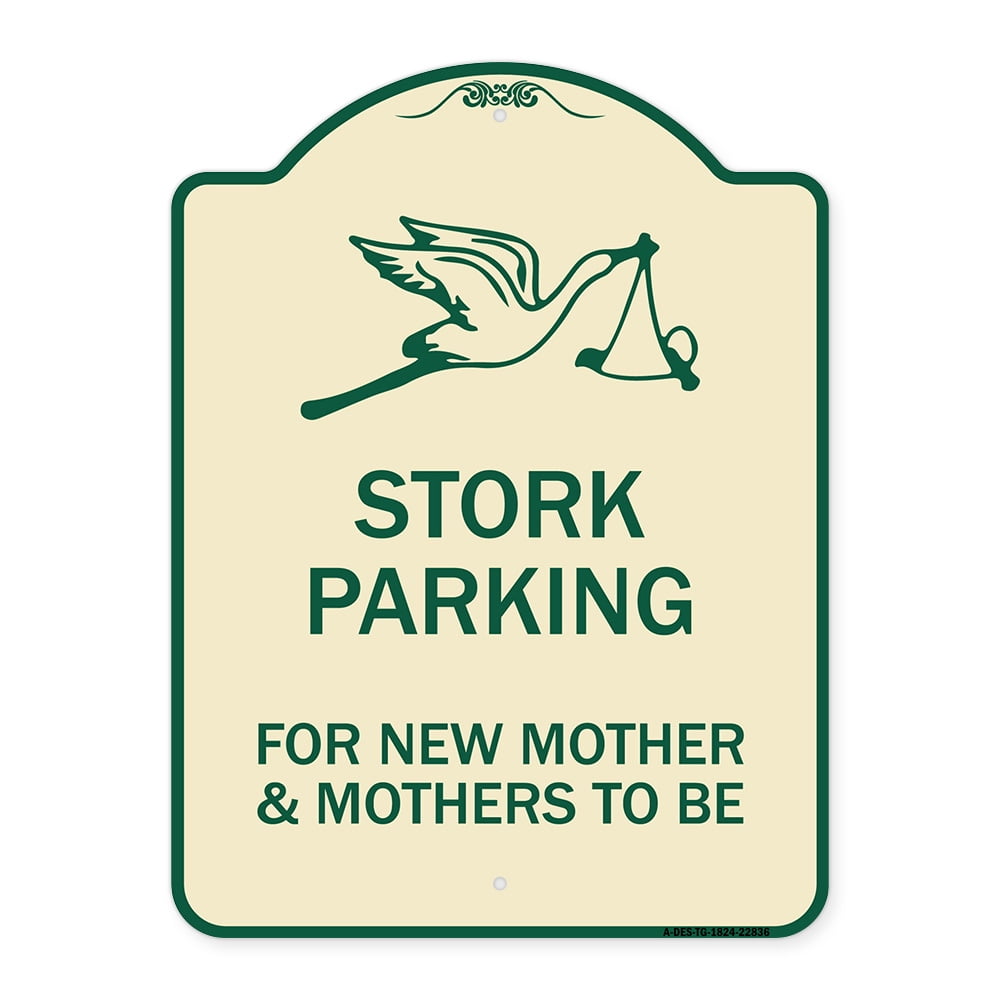 SignMission Designer Series Sign - Stork Parking for New Mothers and ...