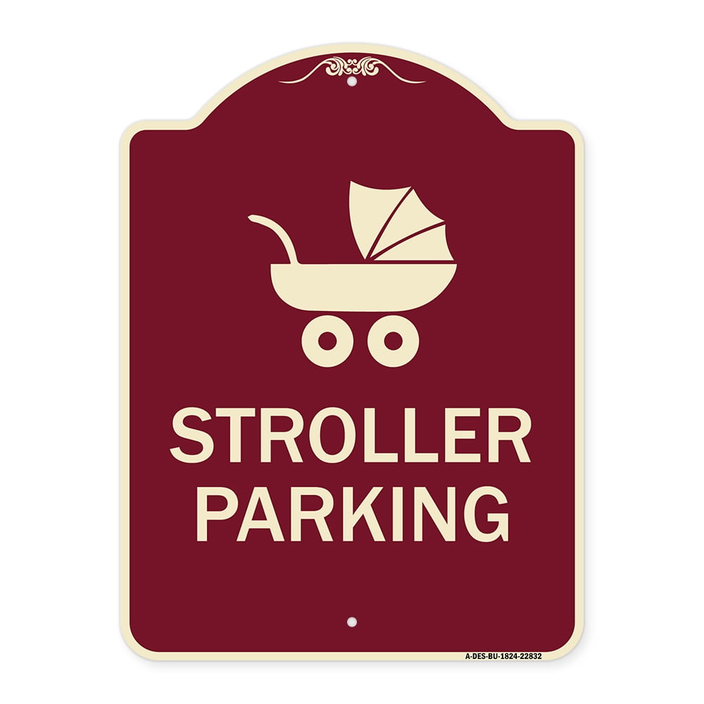 SignMission Designer Series Sign - Stroller Parking (With Graphic ...