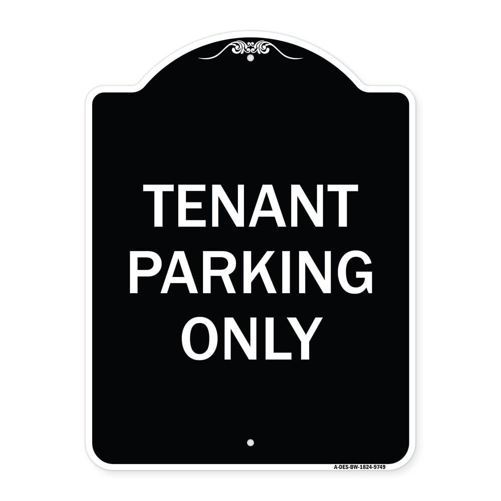 SignMission Designer Series Sign - Tenant Parking Only | Black & White ...
