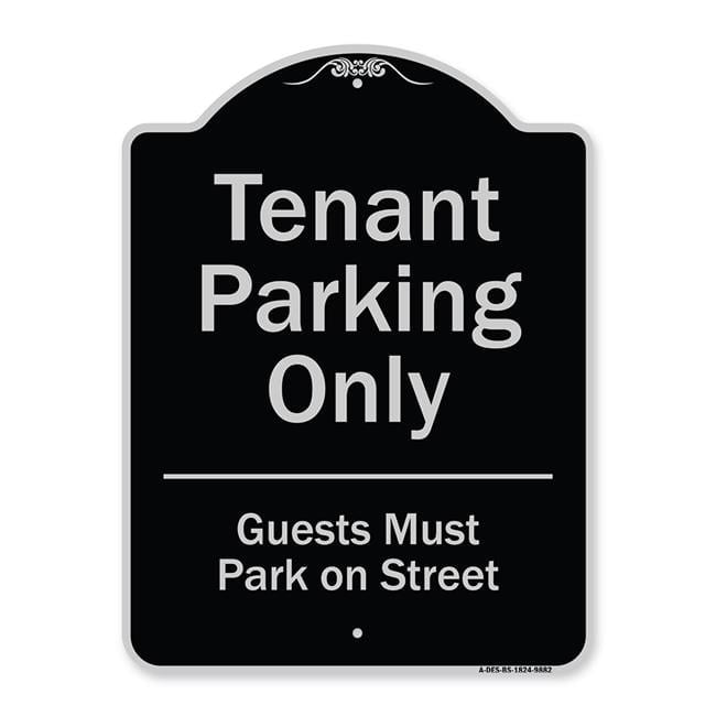 SignMission Designer Series Sign - Tenant Parking Only, Guests Park On ...