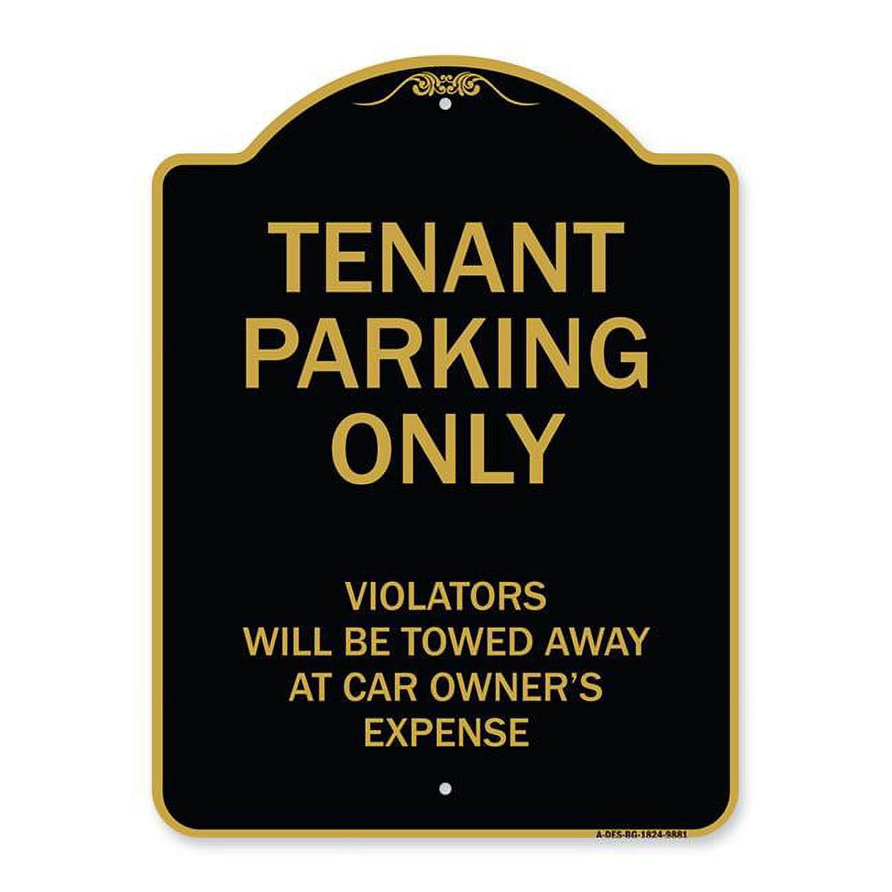 SignMission Designer Series Sign - Tenant Parking Only Violators Will ...