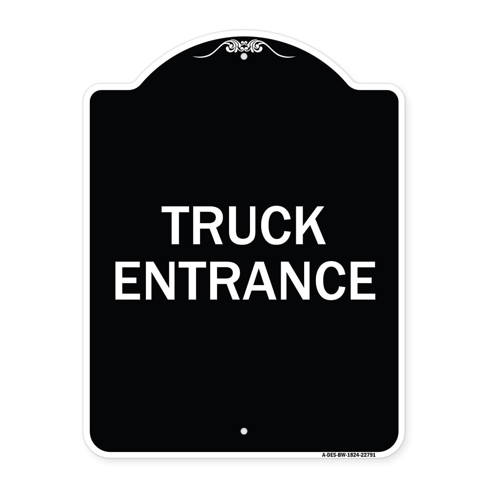 SignMission Designer Series Sign - Traffic Entrance Sign Truck Entrance ...