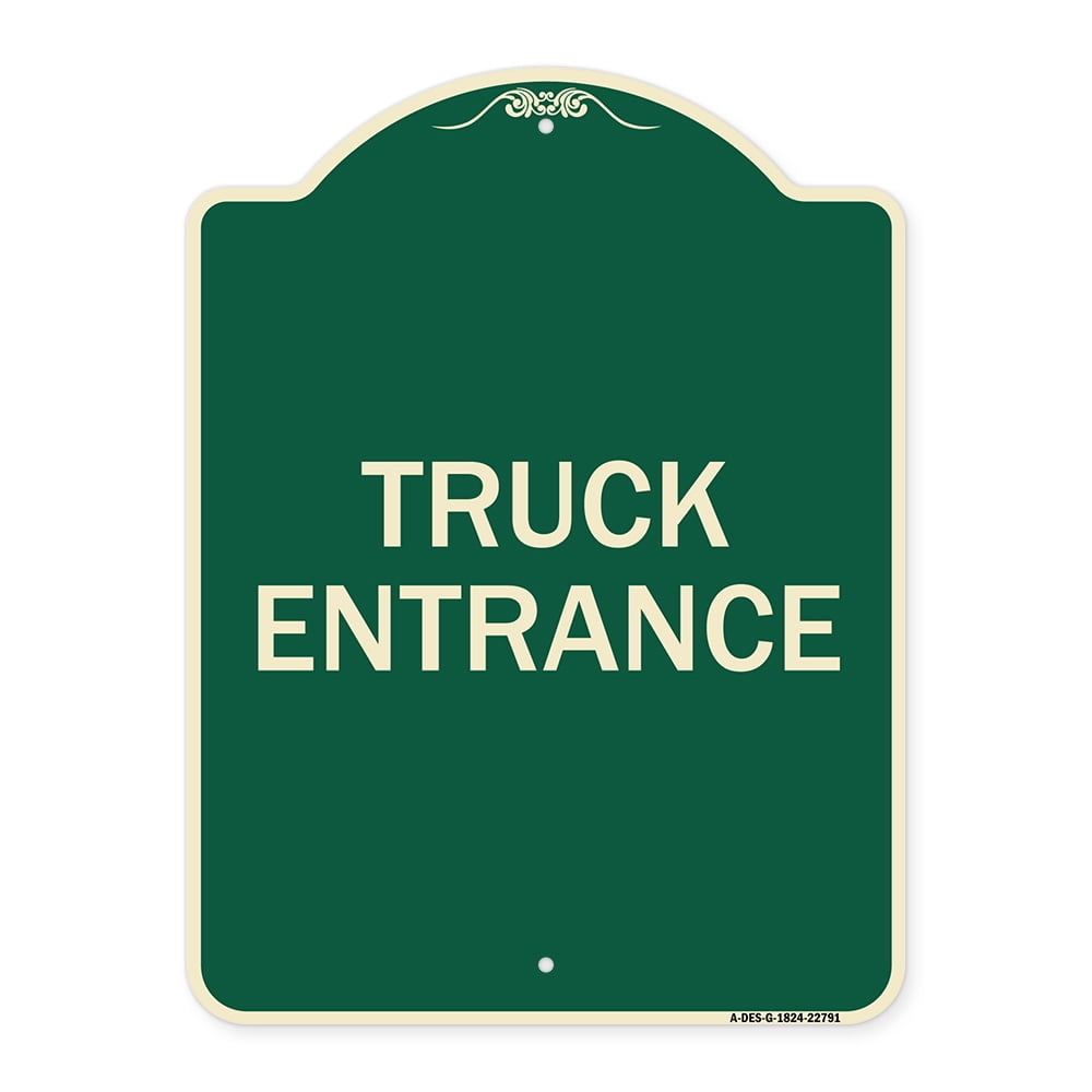 SignMission Designer Series Sign - Traffic Entrance Sign Truck Entrance ...
