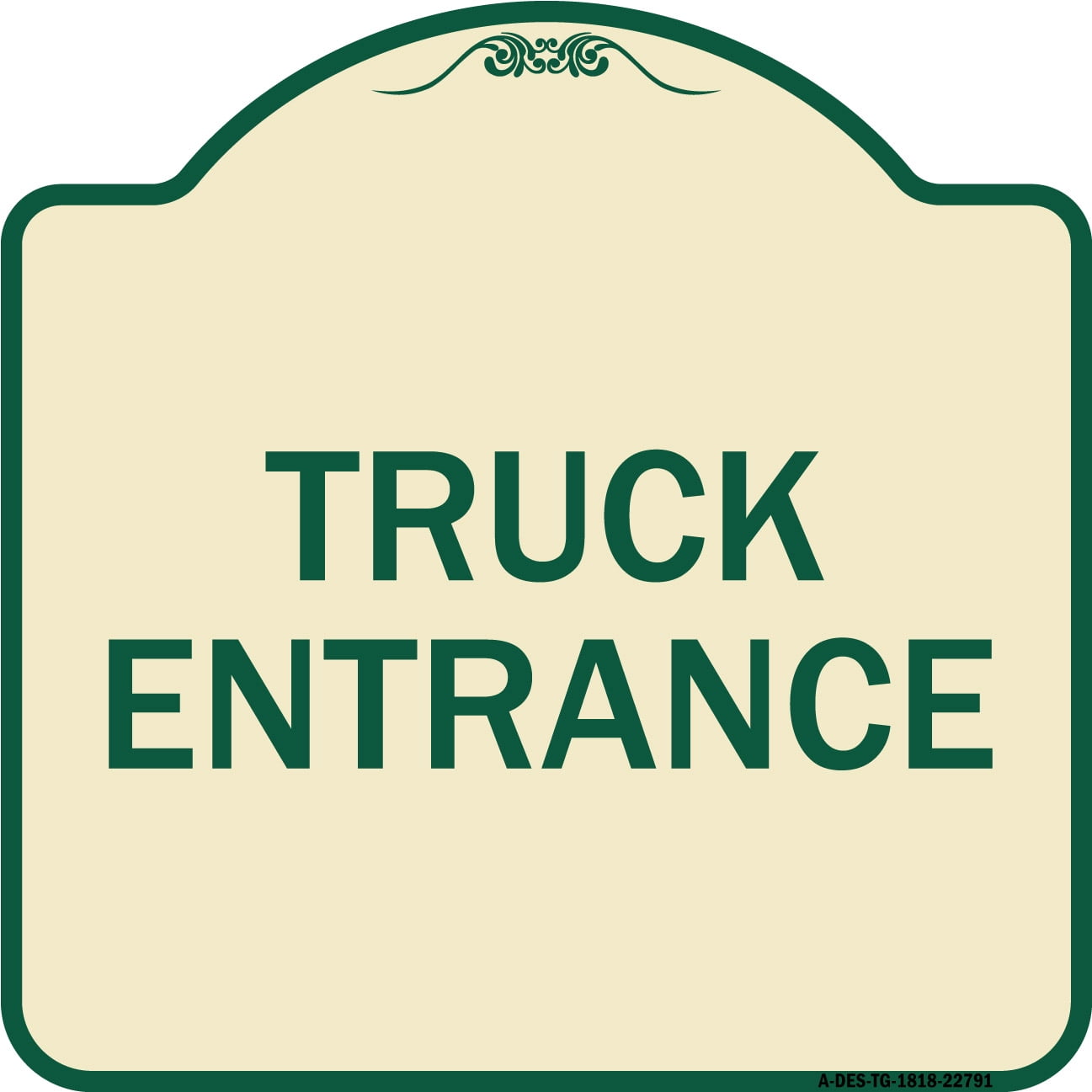 SignMission Designer Series Sign - Traffic Entrance Sign Truck Entrance ...