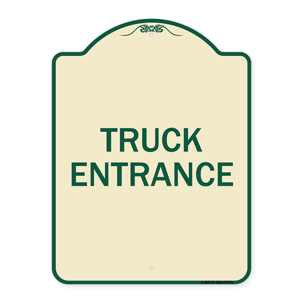SignMission Designer Series Sign - Traffic Entrance Sign Truck Entrance ...