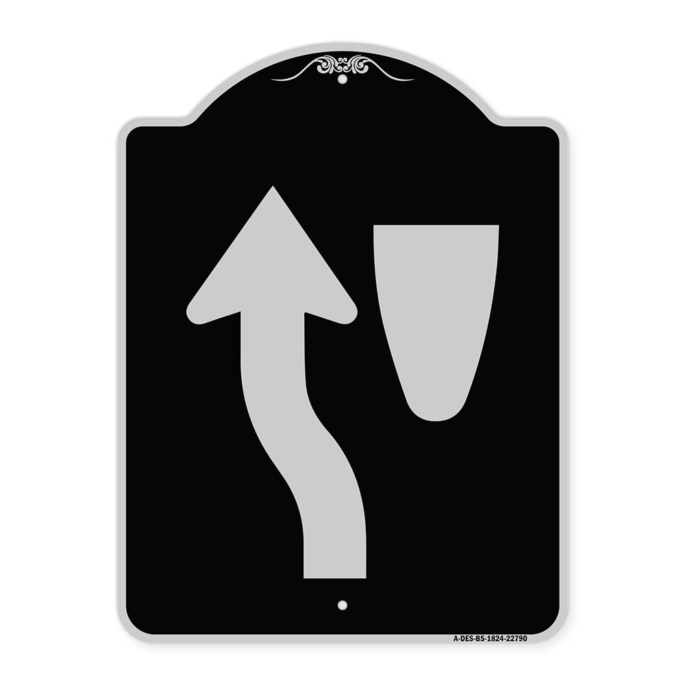 SignMission Designer Series Sign - Traffic Sign Keep Left Symbol ...