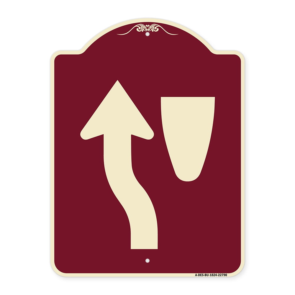 SignMission Designer Series Sign - Traffic Sign Keep Left Symbol ...