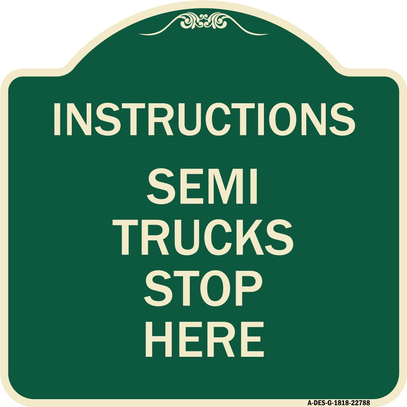 SignMission Designer Series Sign - Truck Sign Instructions Semi Trucks ...