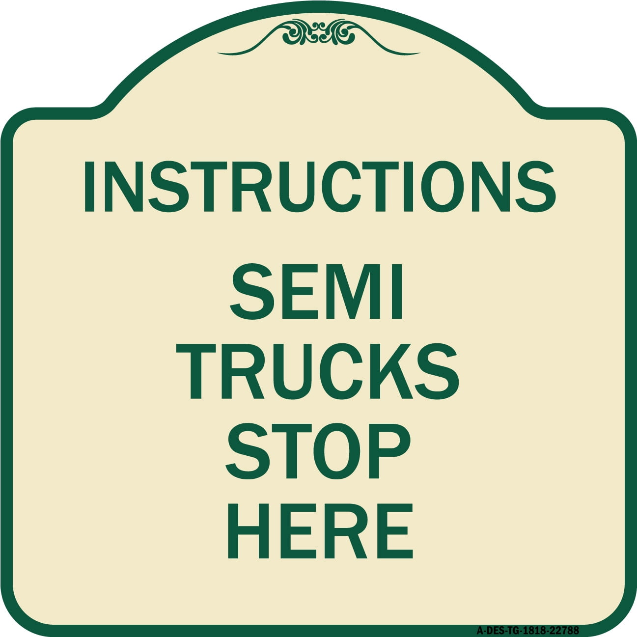 SignMission Designer Series Sign - Truck Sign Instructions Semi Trucks ...