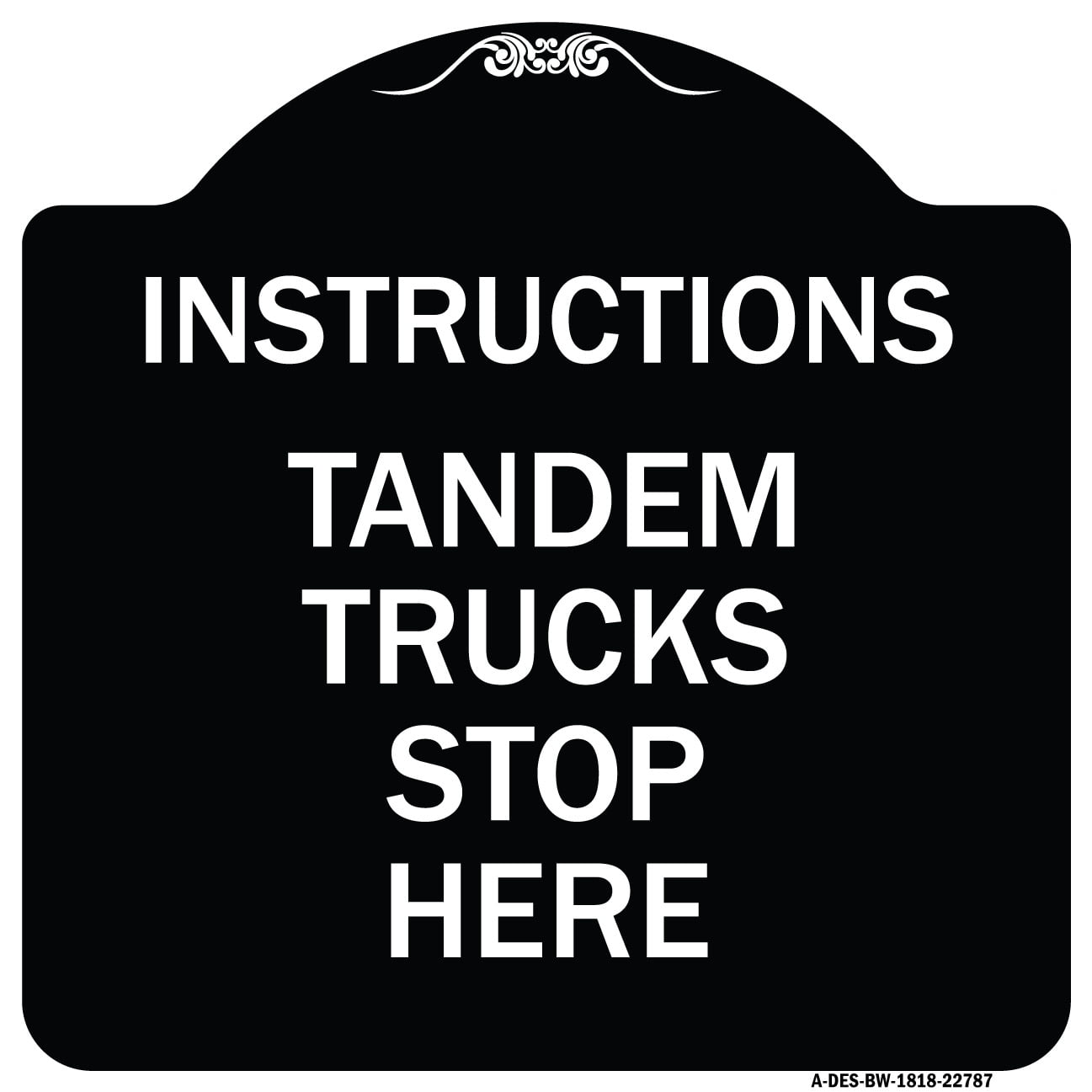 SignMission Designer Series Sign - Truck Sign Instructions Tandem ...