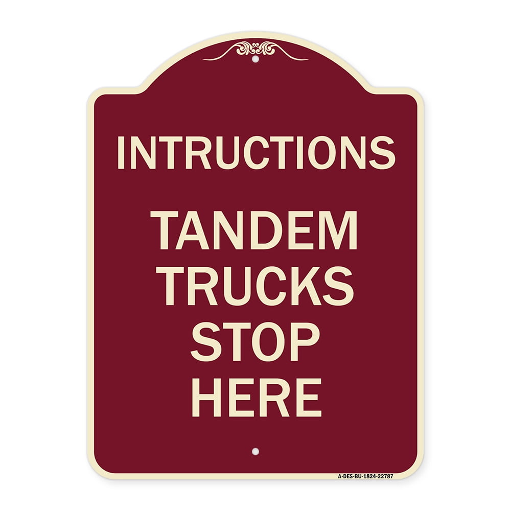 SignMission Designer Series Sign - Truck Sign Instructions Tandem ...