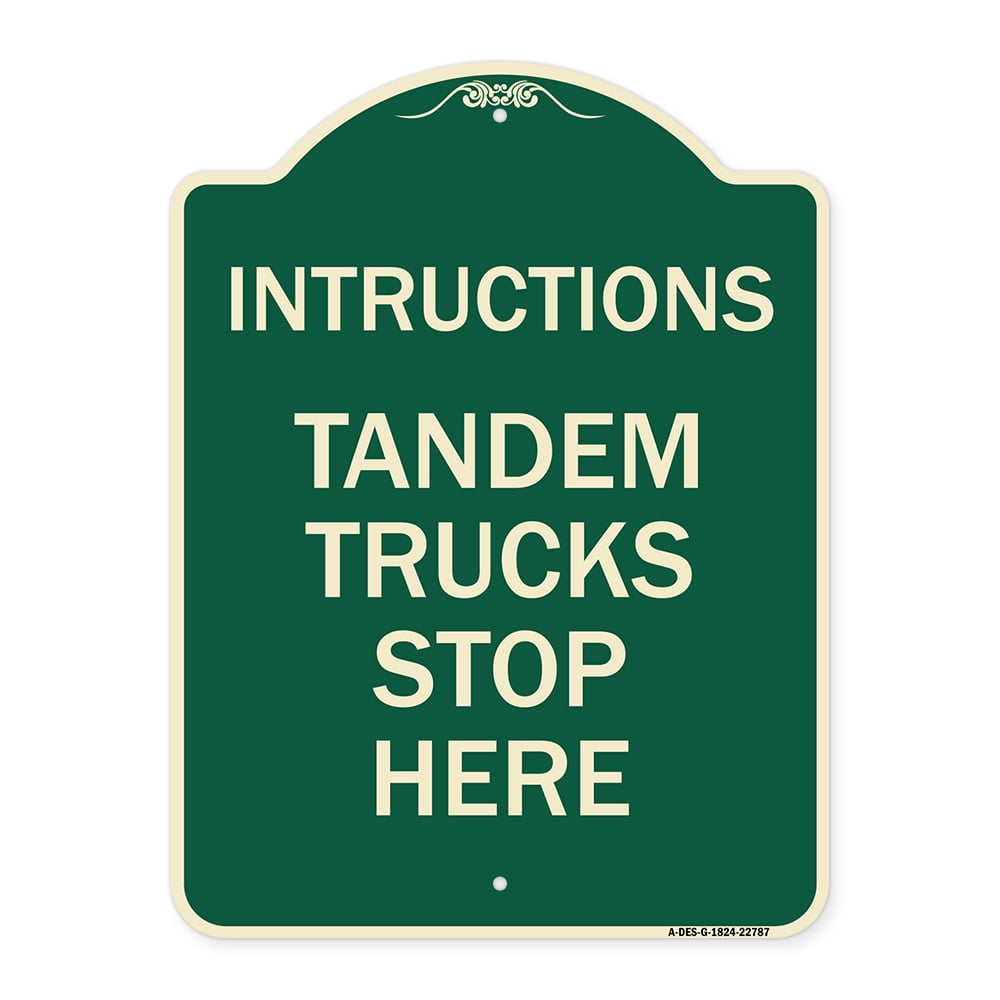 SignMission Designer Series Sign - Truck Sign Instructions Tandem ...