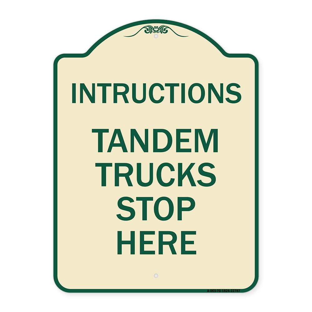 SignMission Designer Series Sign - Truck Sign Instructions Tandem ...